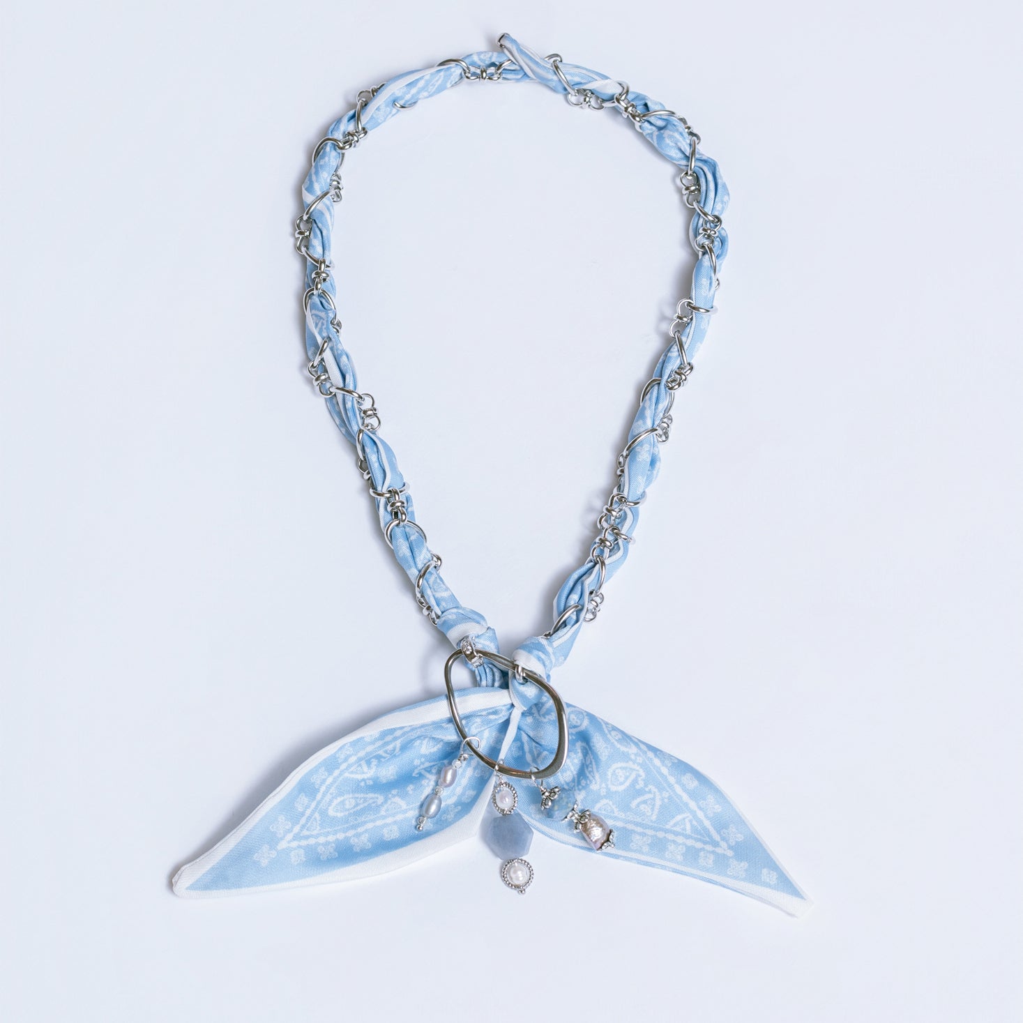 Scarf Chain Toggle Necklace – Blue Eyed Girl