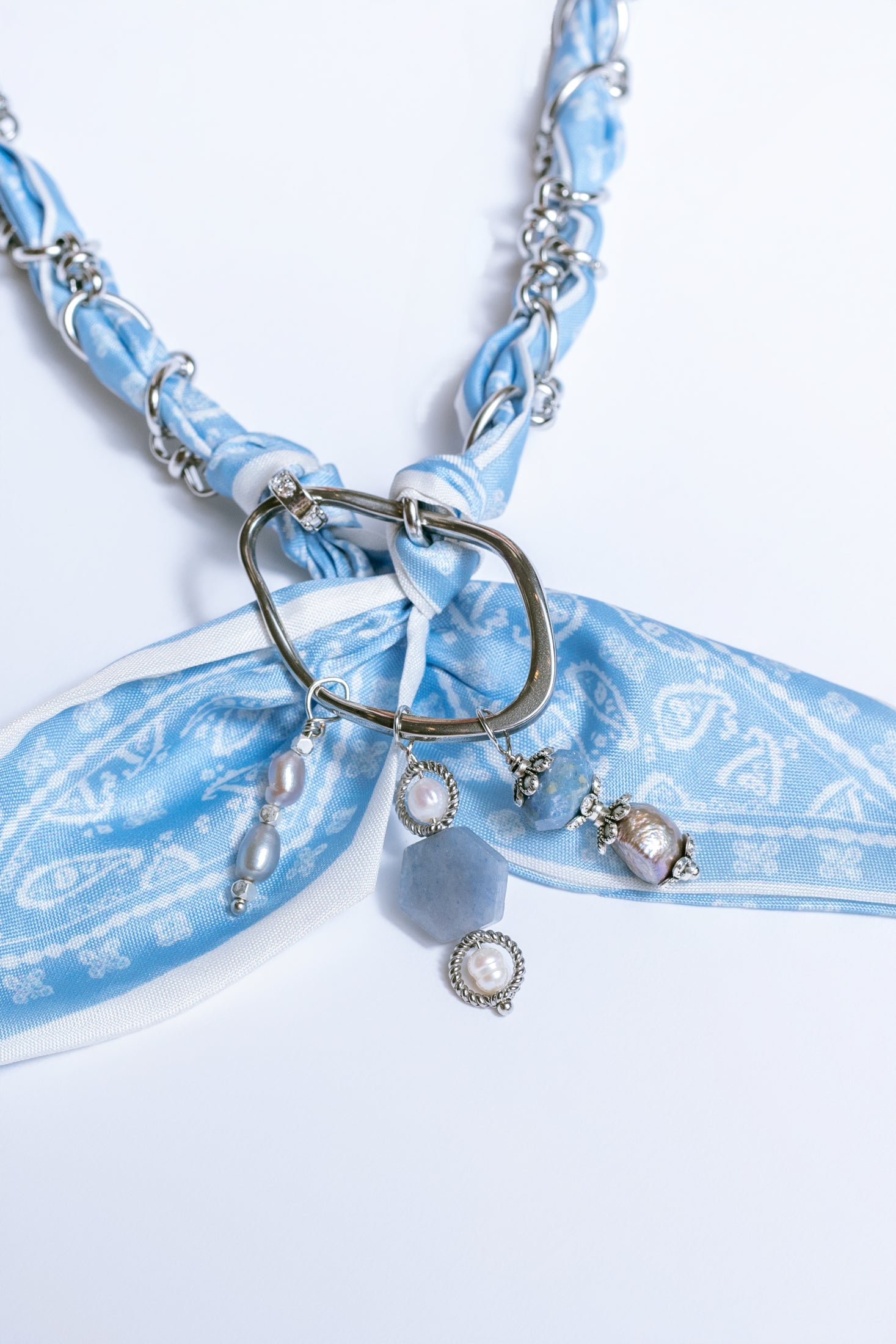 Scarf Chain Toggle Necklace – Blue Eyed Girl